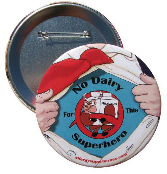 Dairy Allergy Superhero Boy Button – Allergy Superheroes