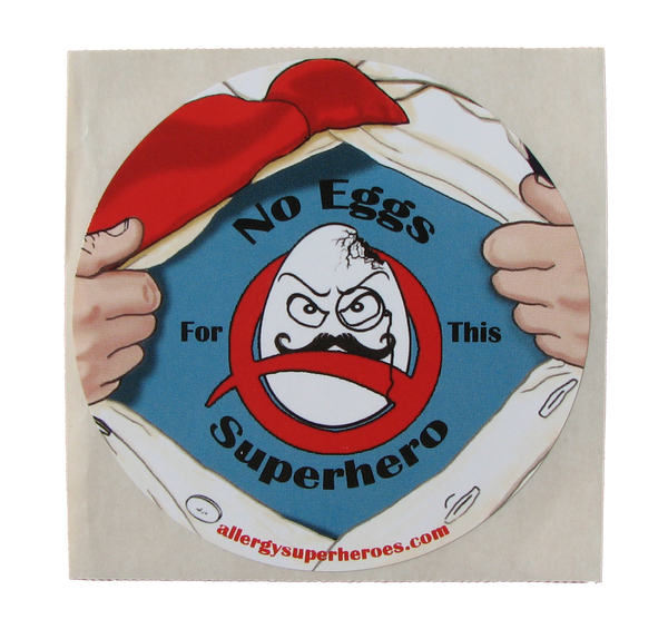 Egg Allergy Superhero Boy Sticker – Allergy Superheroes