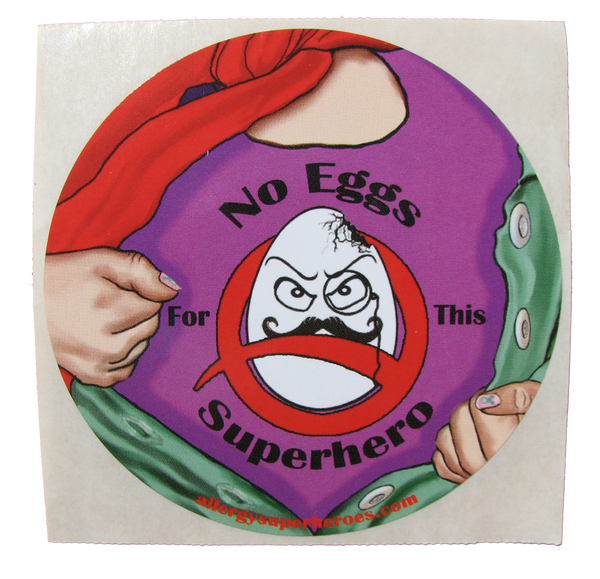 Egg Allergy Superhero Girl Sticker – Allergy Superheroes